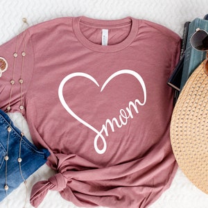 Mom Heart Shirt Shirts for Moms Trendy Mom T-shirts Best - Etsy