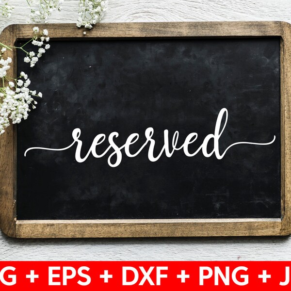 Reserved Table Svg - Etsy