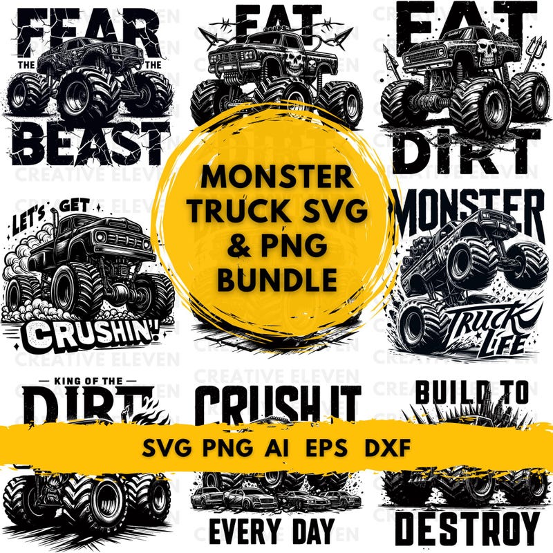 Monster Truck Svg - Etsy