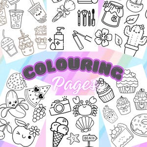 6 Colouring Pages Digital Download - Etsy