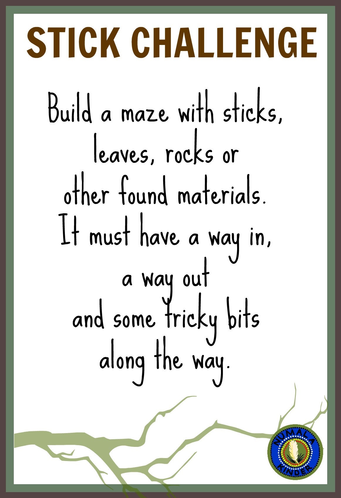 Stick Challenge Cards - Etsy