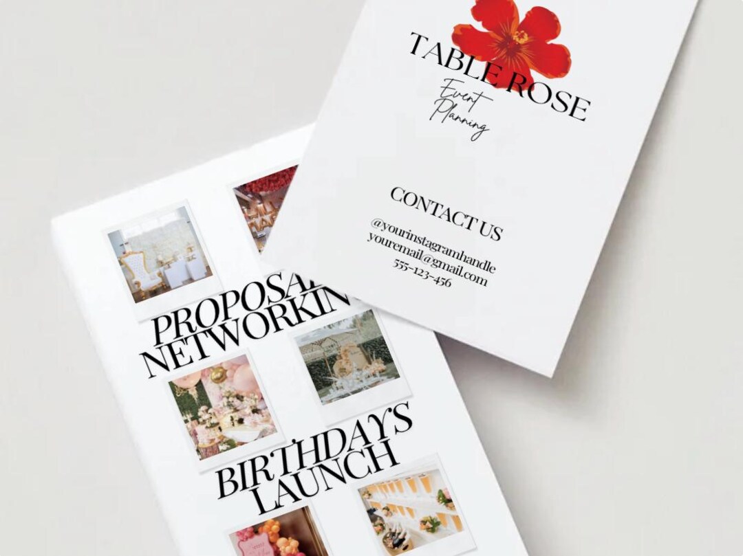 Modern Luxury Event Planning Business Card Editable Template - Etsy