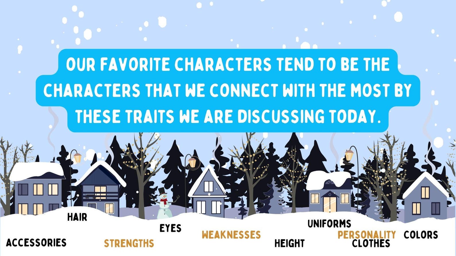 Identifying Character Traits Lesson: Winter Animated Presentation ...