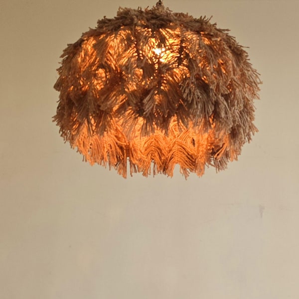 Jute Pendant Light - Etsy
