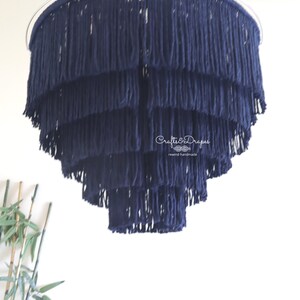 Boho Fringe Chandelier LABYRINTH Macrame Pendant Light Macrame Fringe ...