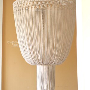 Boho Chandelier Macrame Lampshade Boho Light Macrame Lantern Pendant Light Handmade Lamp Wedding ...