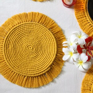 Large Macrame Placemat | Macrame Plant Mat | Macrame Pot Holder ...