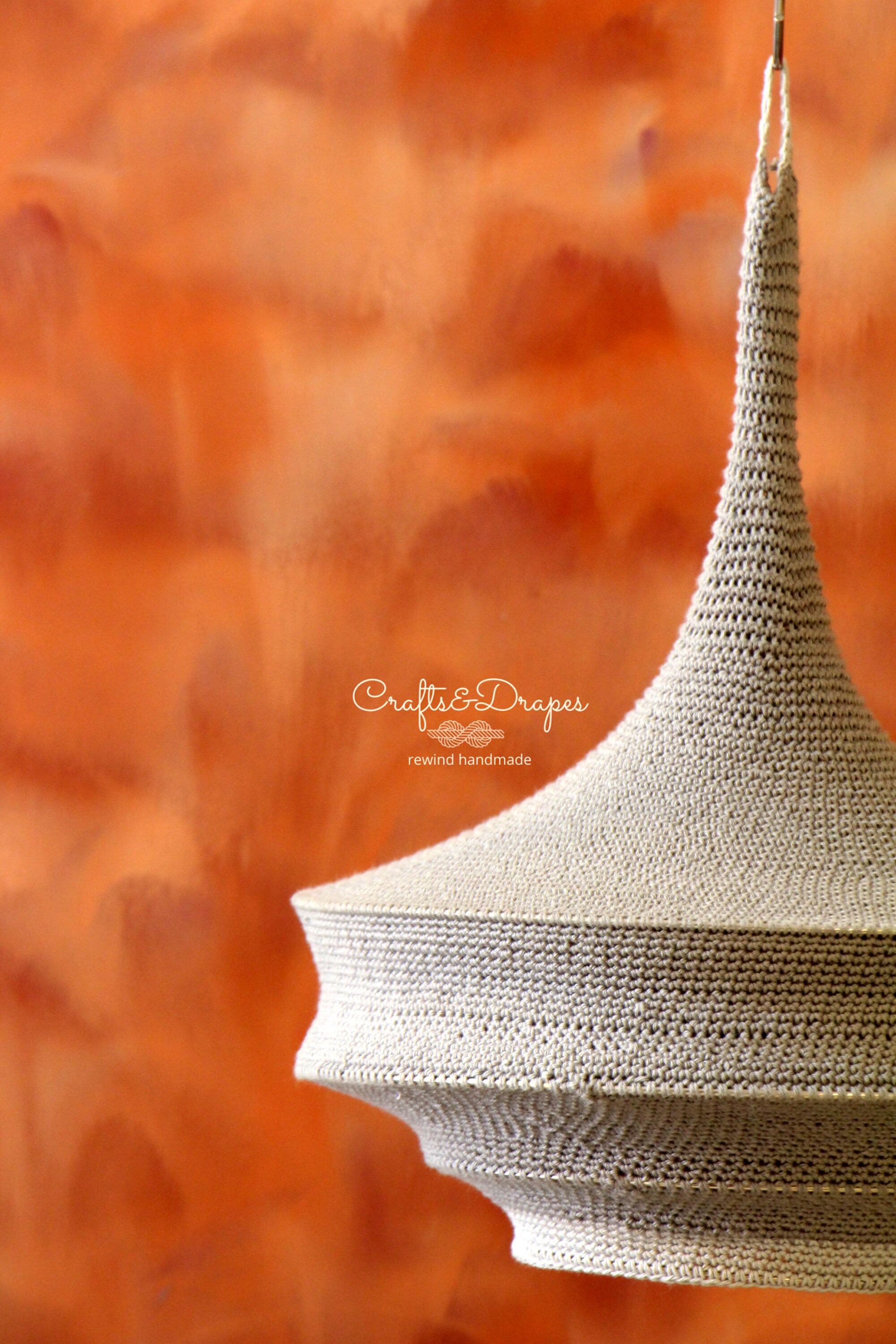 Modern Crochet Lampshade Crochet Chandelier Crochet Light - Etsy UK