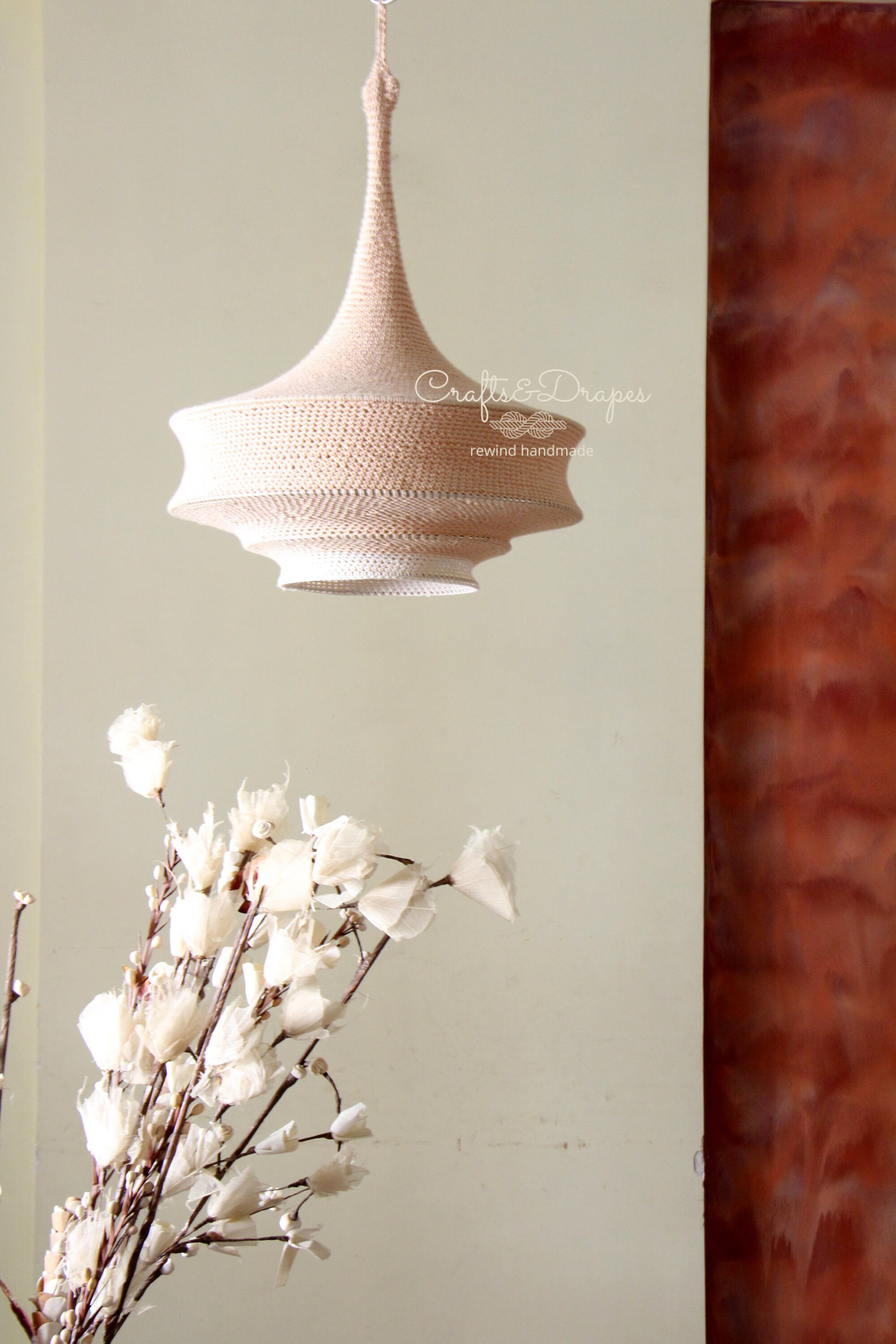 Modern Crochet Lampshade Crochet Chandelier Crochet Light - Etsy UK