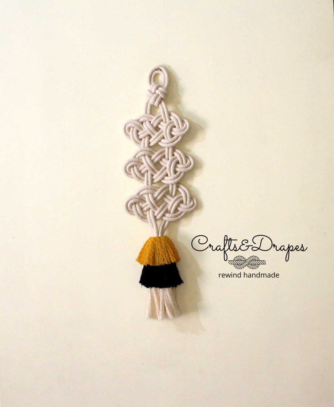 Macrame Celtic Knot Rope Art Wall Decor Scandi Wall Art Fiber Art ...