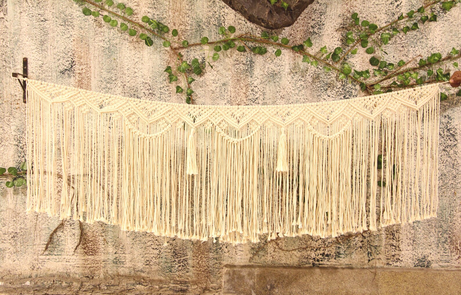 Macrame Window Valance Window Curtain Wall Hanging Headboard - Etsy