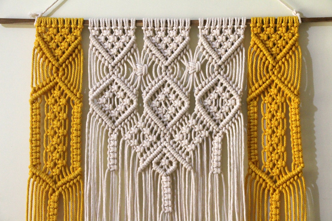 Geometric Macrame Wall Tapestry Boho Wall Hanging Modern - Etsy