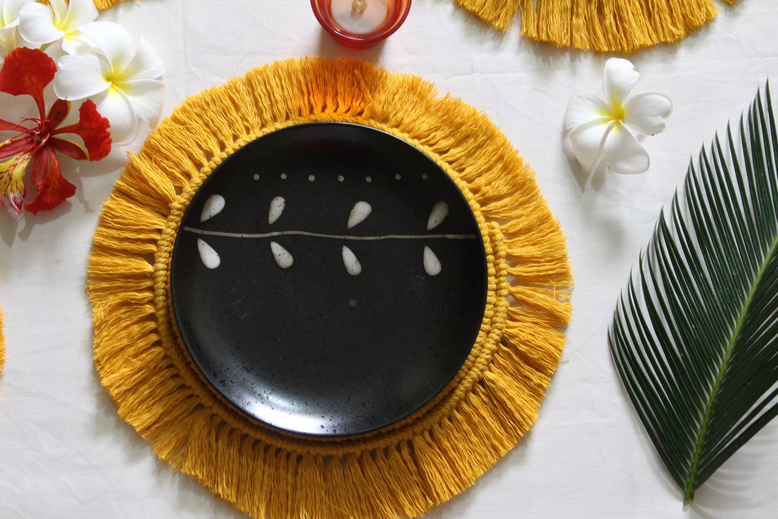 Large Macrame Placemat Macrame Plant Mat Macrame Pot | Etsy