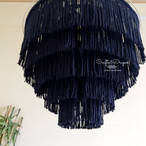 Boho Fringe Chandelier LABYRINTH Macrame Pendant Light Macrame Fringe ...