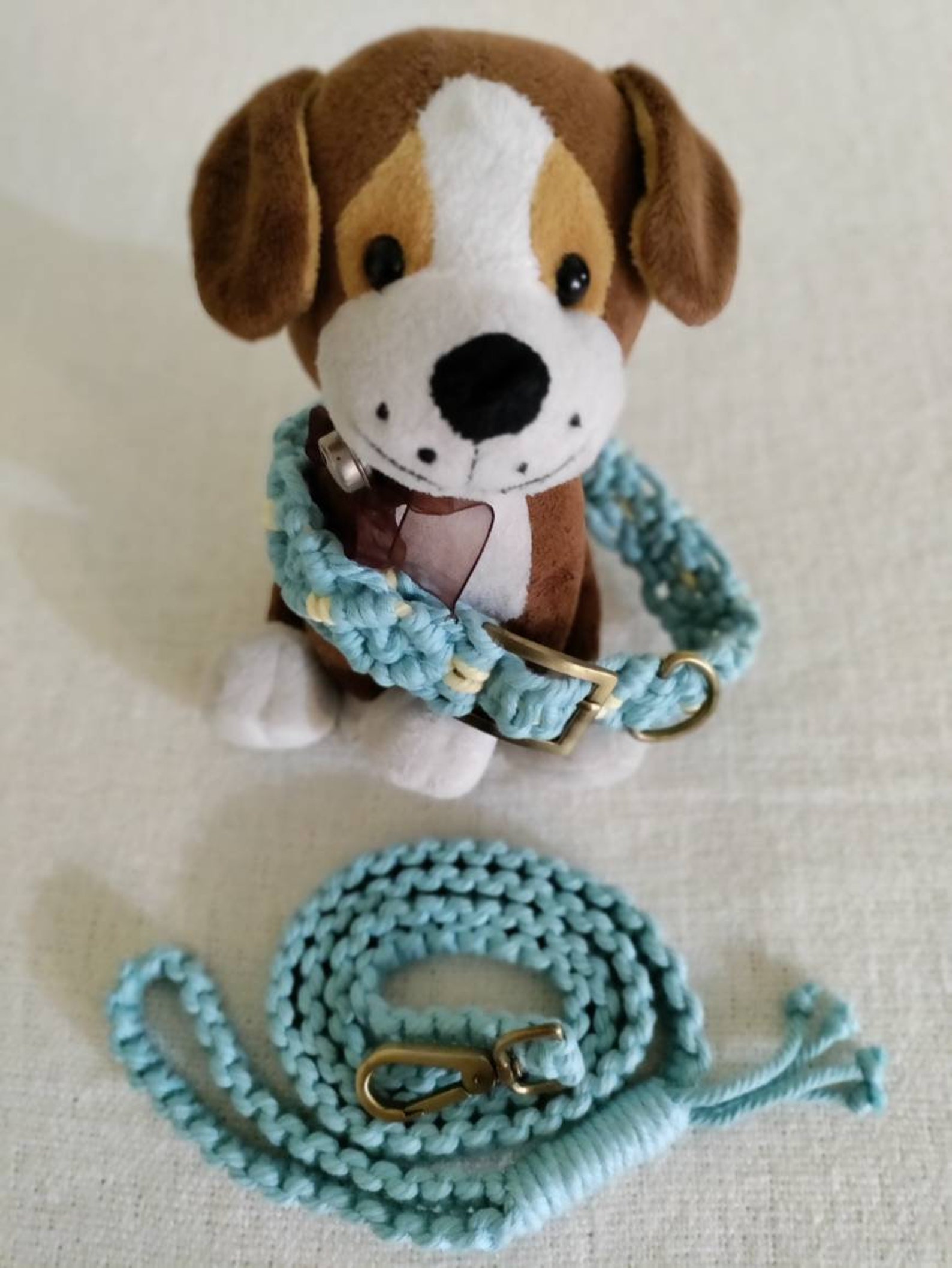 Adjustable Macrame Dog Collar and Leash Set Handmade Macrame - Etsy