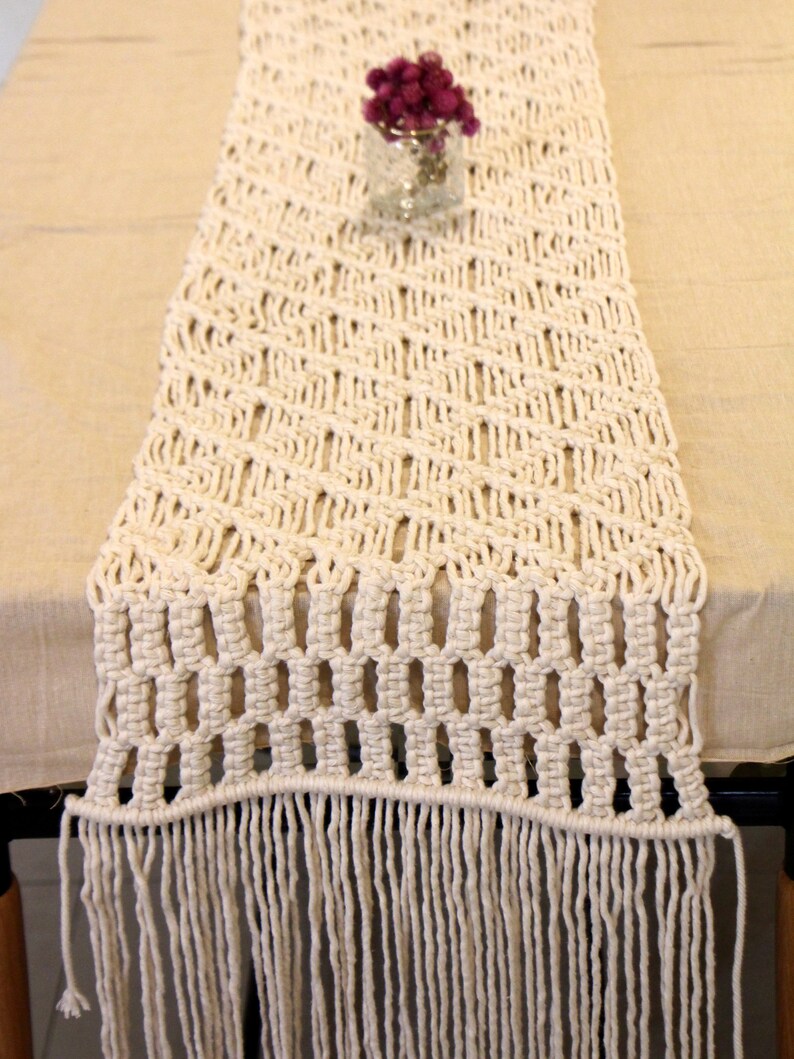 Boho Table Runner Macrame Table Decor Boho Table Decor - Etsy