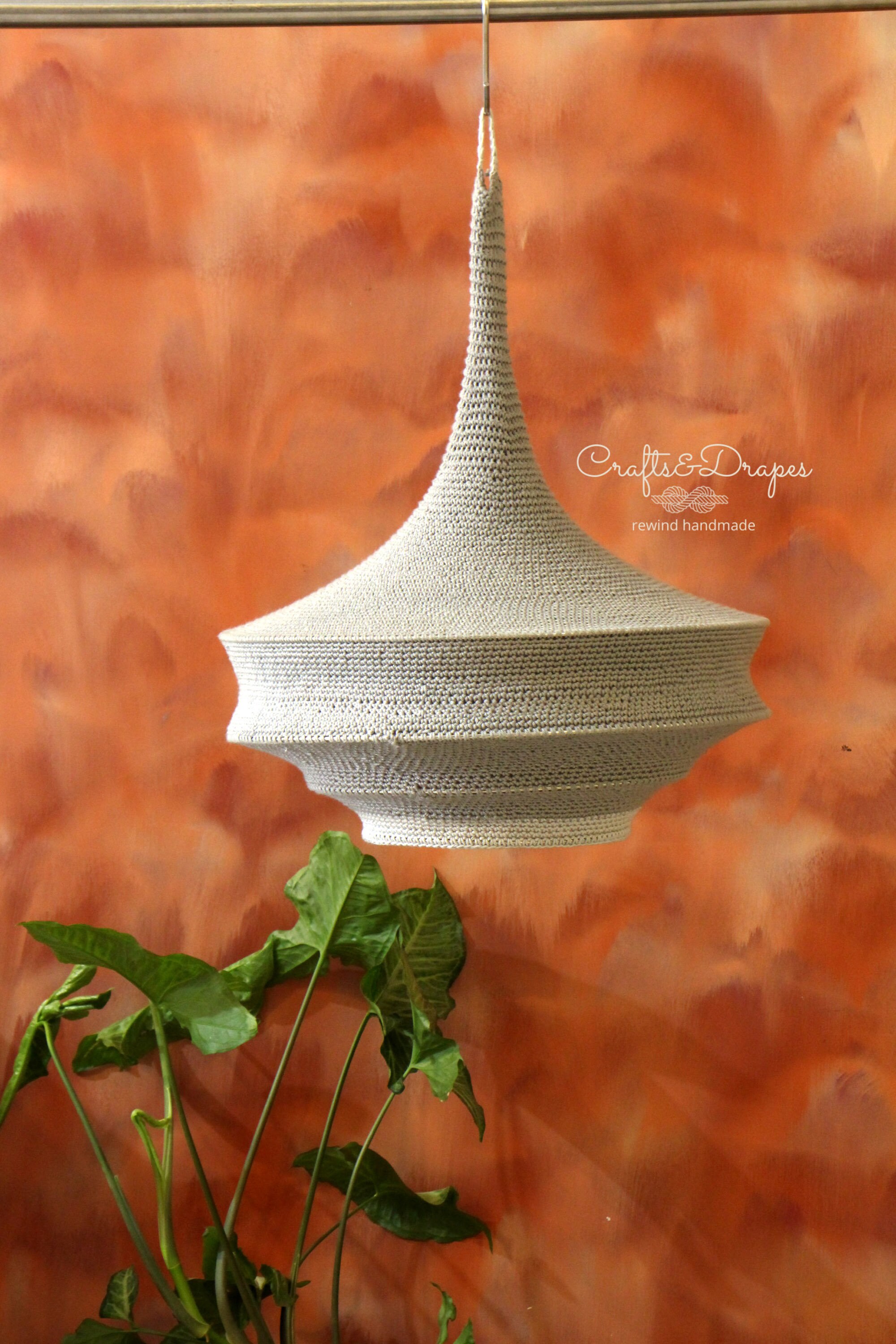 Modern Crochet Lampshade Crochet Chandelier Crochet Light - Etsy UK