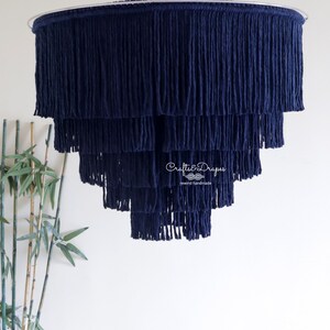 Boho Fringe Chandelier LABYRINTH Macrame Pendant Light Macrame Fringe ...