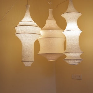 Crochet Light | Boho Light | Crochet Ceiling Fixture | Crochet Pendant ...