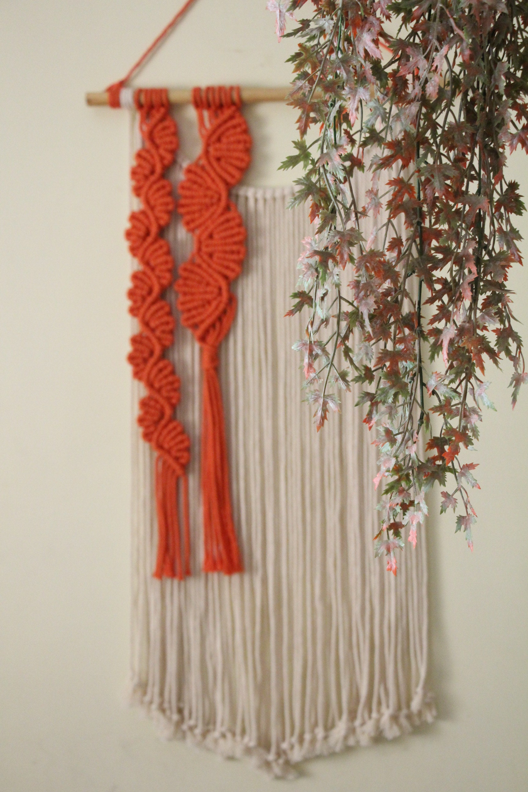 Fiber Arts Firefly Woven Macrame Wall Hanging with Dried Florals Art ...