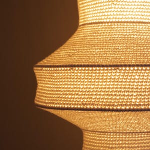 Crochet Suspension Light | Boho Light Ceiling Fixture | Crochet Pendant ...