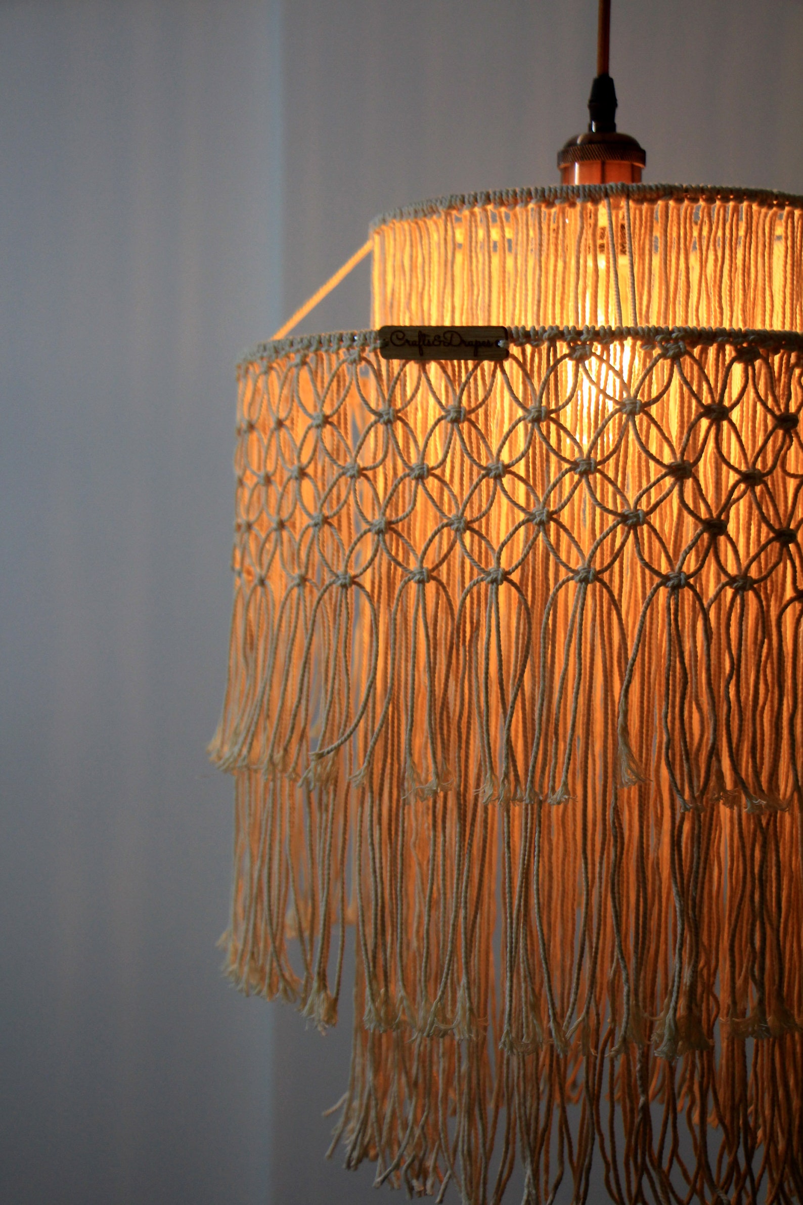 Boho Macrame Lampshade Rustic Raffia Lampshade Ceiling - Etsy