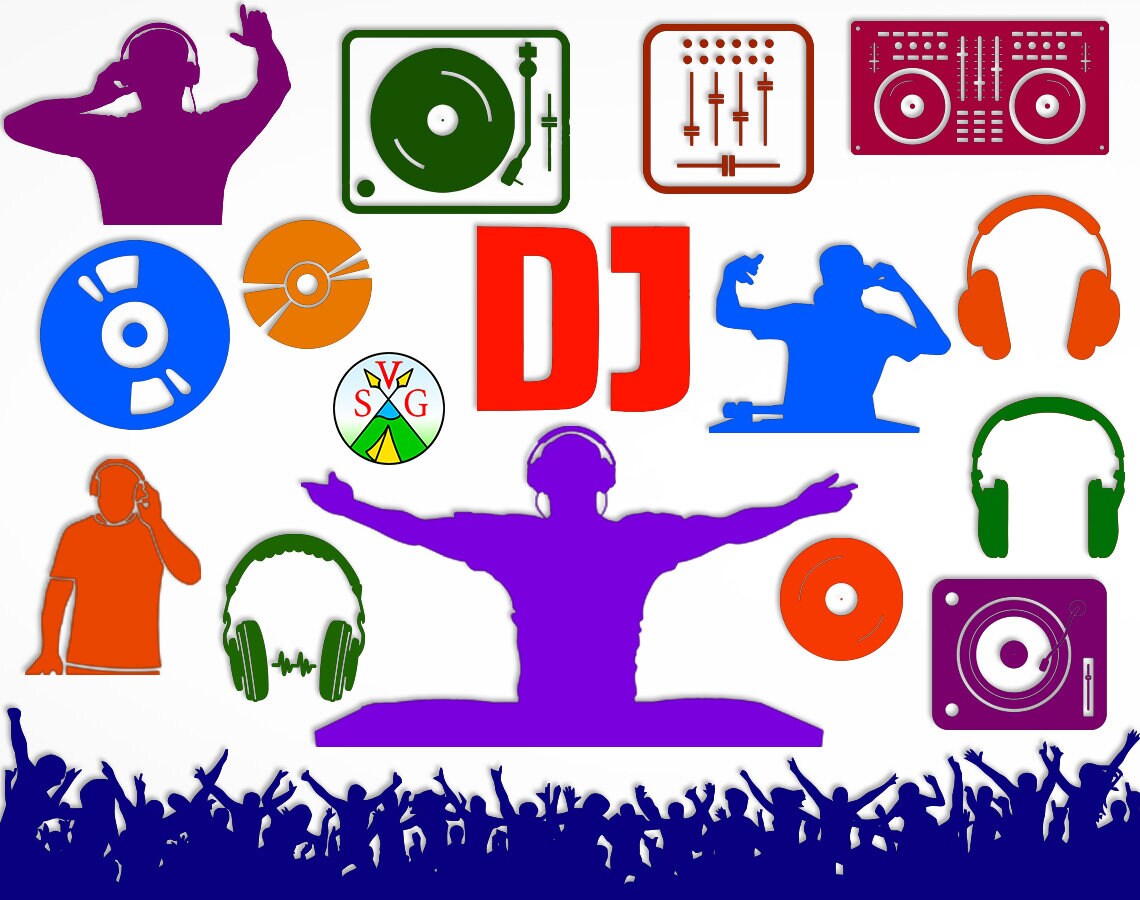 SALE Dj svg cut files club cricut files Disc Jockey | Etsy