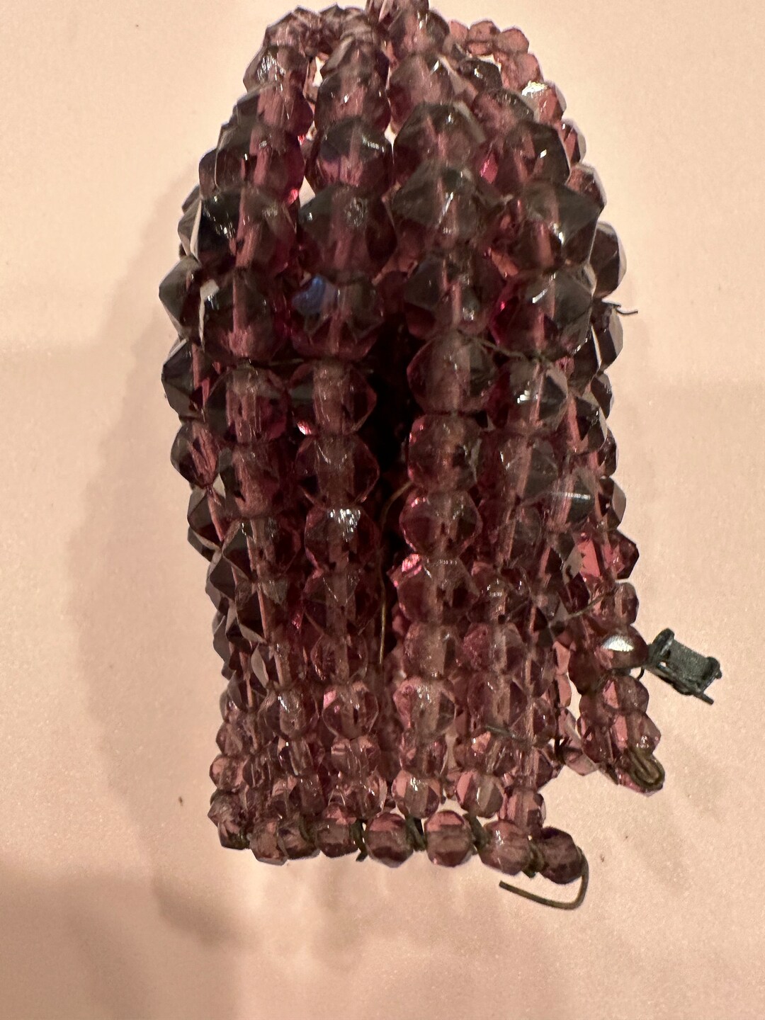 SALE!!!! Vintage Beaded Light Bulb Cover ~ Rare Aubergine Color! Shabby ...