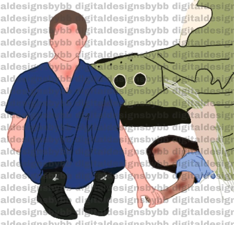 Greys Anatomy Mark and Lexie Slexie no face silhouette png | Etsy