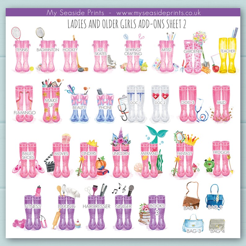 Welly Boot Personalised Family Print. Birthday Gift for Mum or - Etsy UK