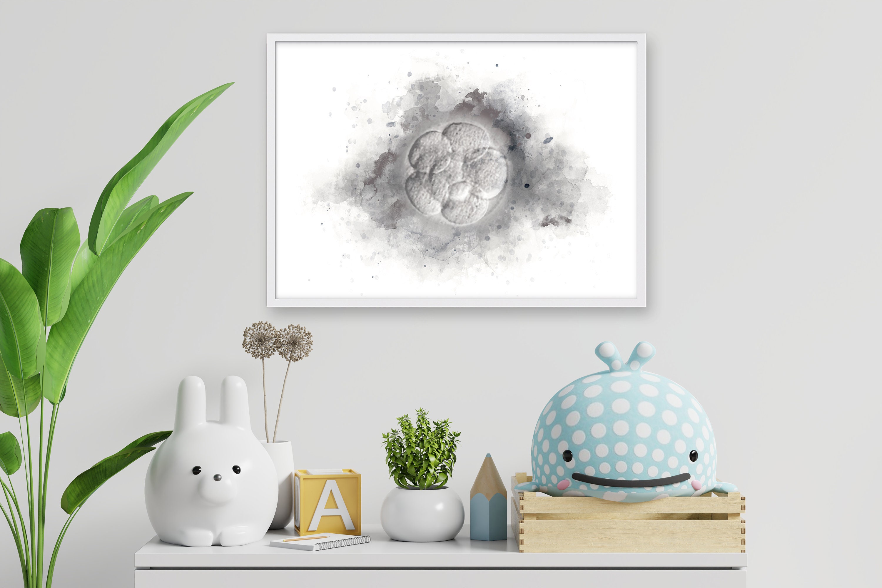 Rainbow Watercolour IVF Embryo Art Print. Nursery Art Decor. - Etsy UK