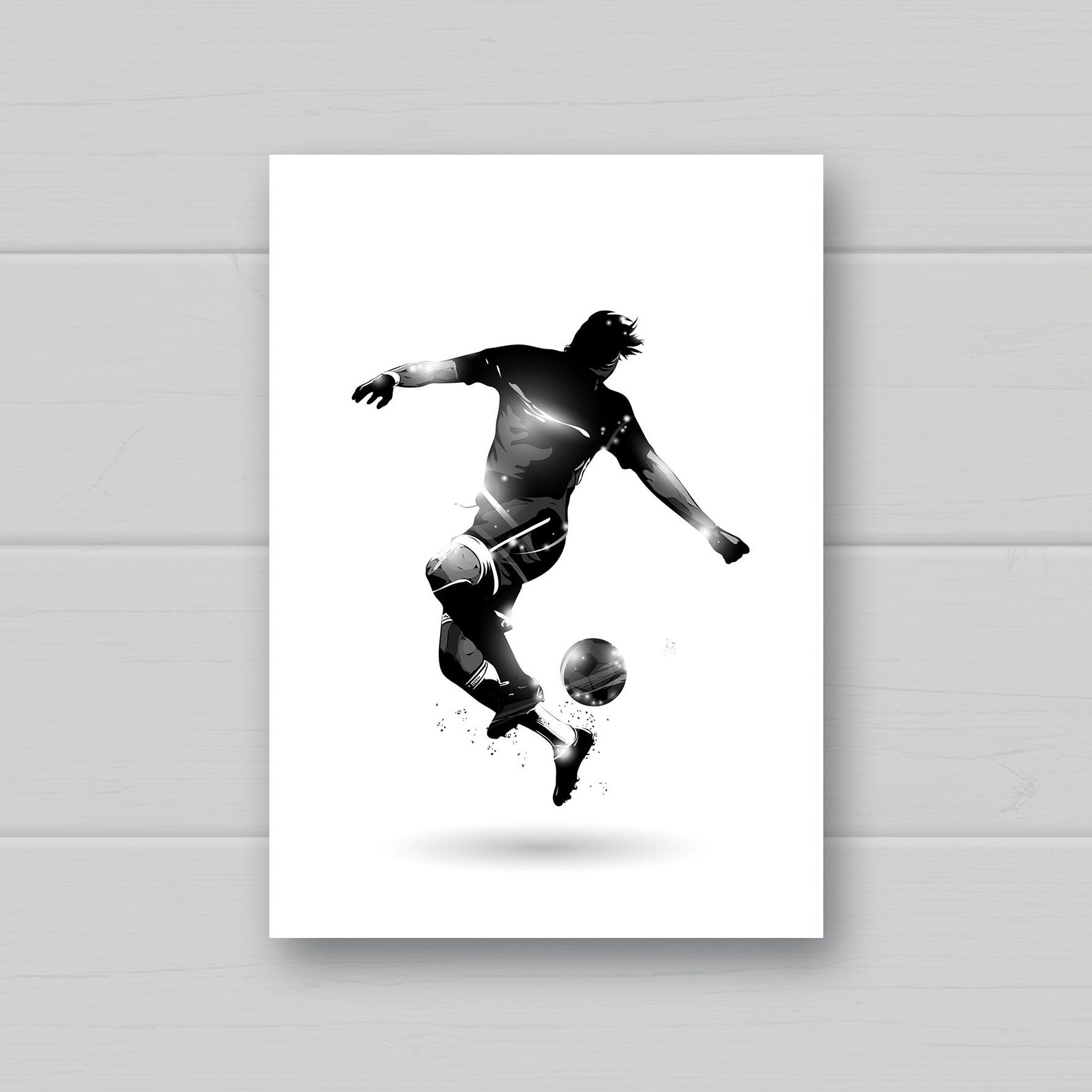 Set of 3 Football Prints Boys Bedroom Wall Art Footballer - Etsy UK