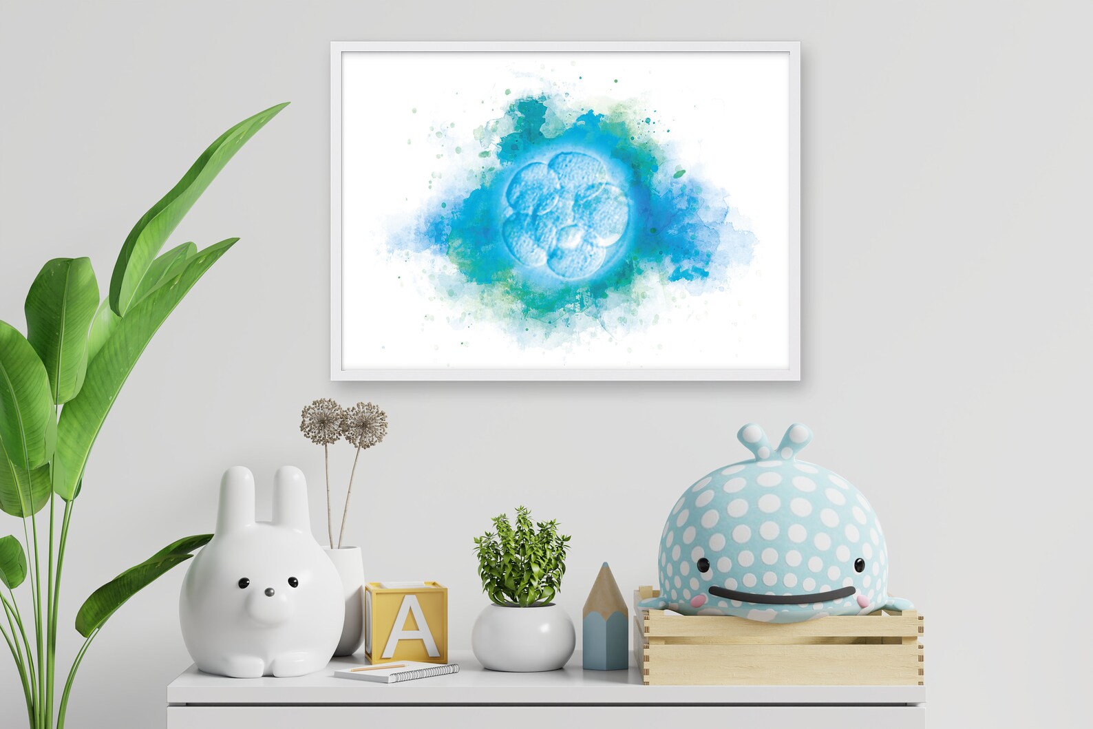 Rainbow Watercolour IVF Embryo Art Print. Nursery Art Decor ...