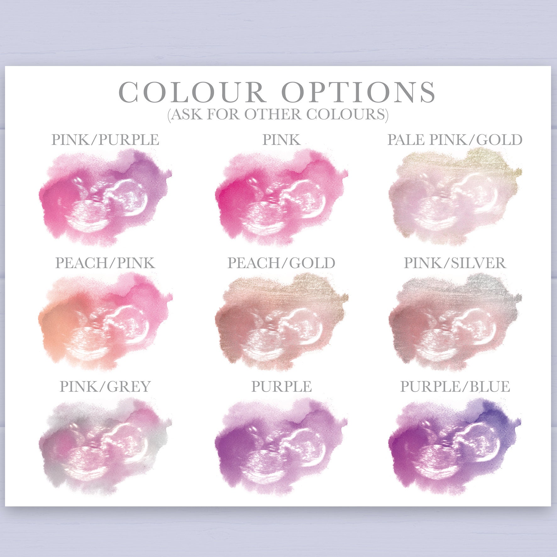 PRINTABLE Personalised Watercolour Baby Scan. DIGITAL DOWNLOAD | Etsy UK