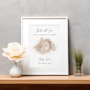 IVF Keepsake Gift, Personalised Embryo Print, Made With Love and a ...