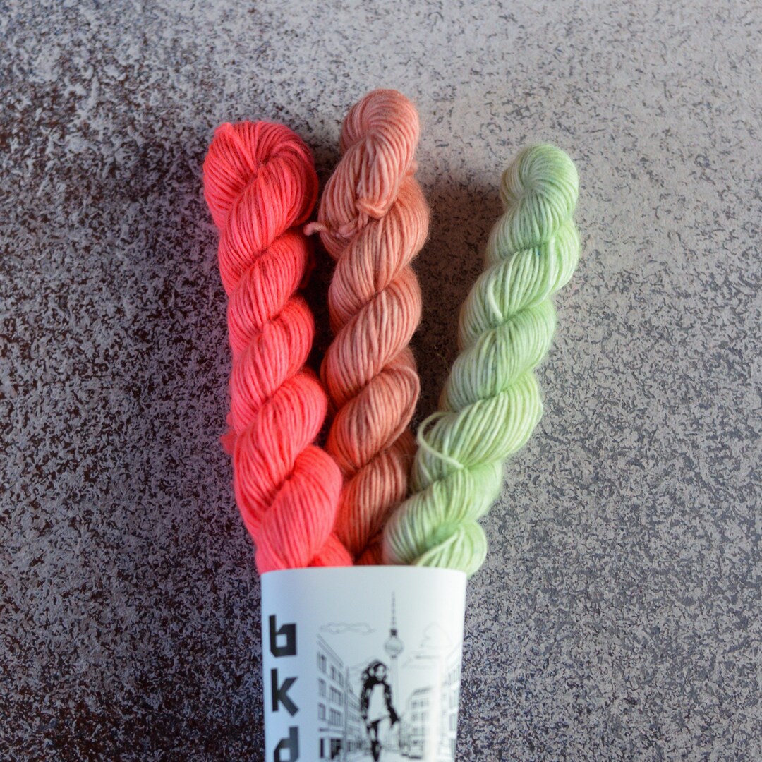 Hand Dyed Mini Skeins of Yarn 3 X 80m in 20g Merino Singles - Etsy