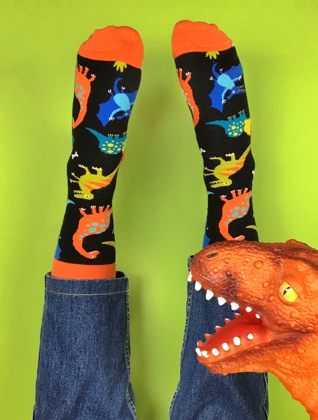 Dino Socks | Dinosaur Socks | T-rex Socks | Fun Socks | Triceratops ...
