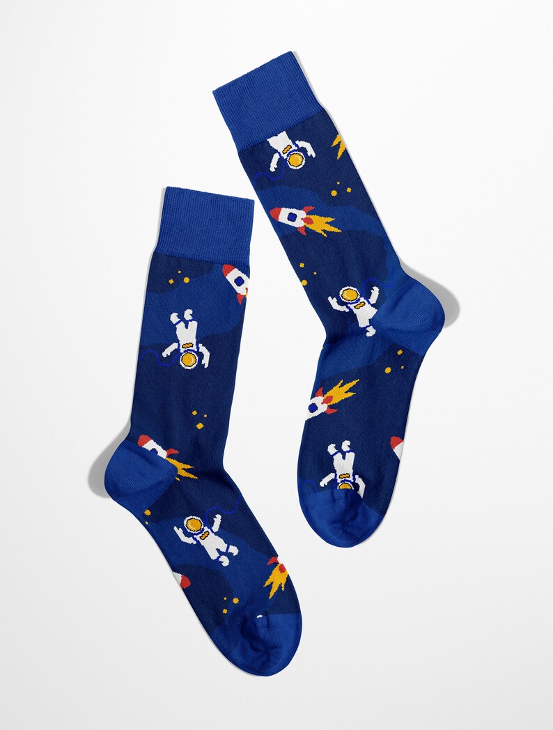 Spaceman Socks | Spaceship Socks | Astronaut Socks | Space Rocket Socks ...