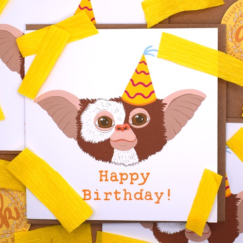 Gremlins Gizmo Christmas Greetings Card - Etsy