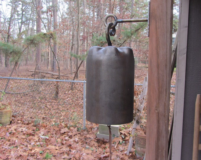 Rustic Gong, Cylinder Bell, Tank Bell, Farm Bell, Entry Bell, Yard Art ...