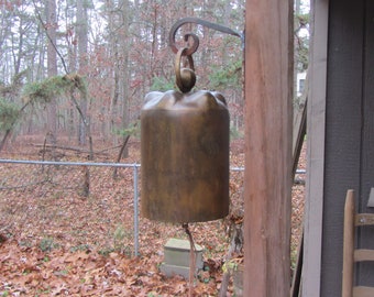 Rustic Gong, Cylinder Bell, Tank Bell, Farm Bell, Entry Bell, Yard Art ...