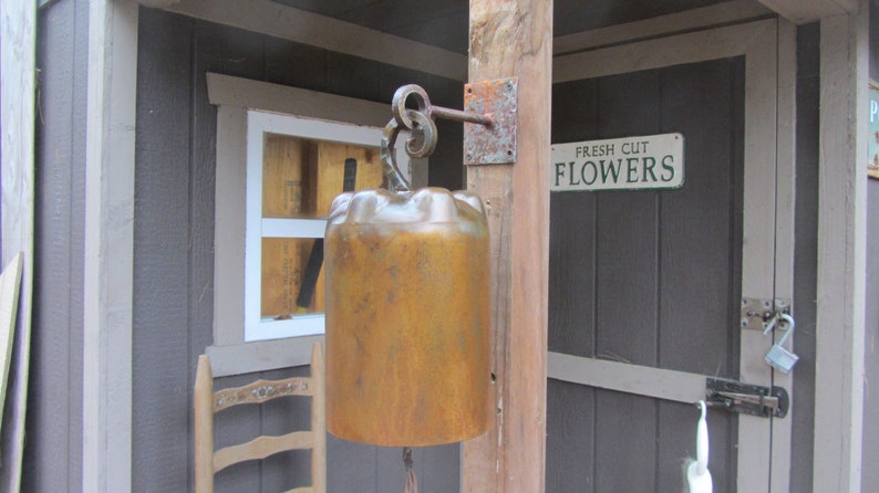 Rustic Gong, Cylinder Bell, Tank Bell, Farm Bell, Entry Bell, Yard Art ...