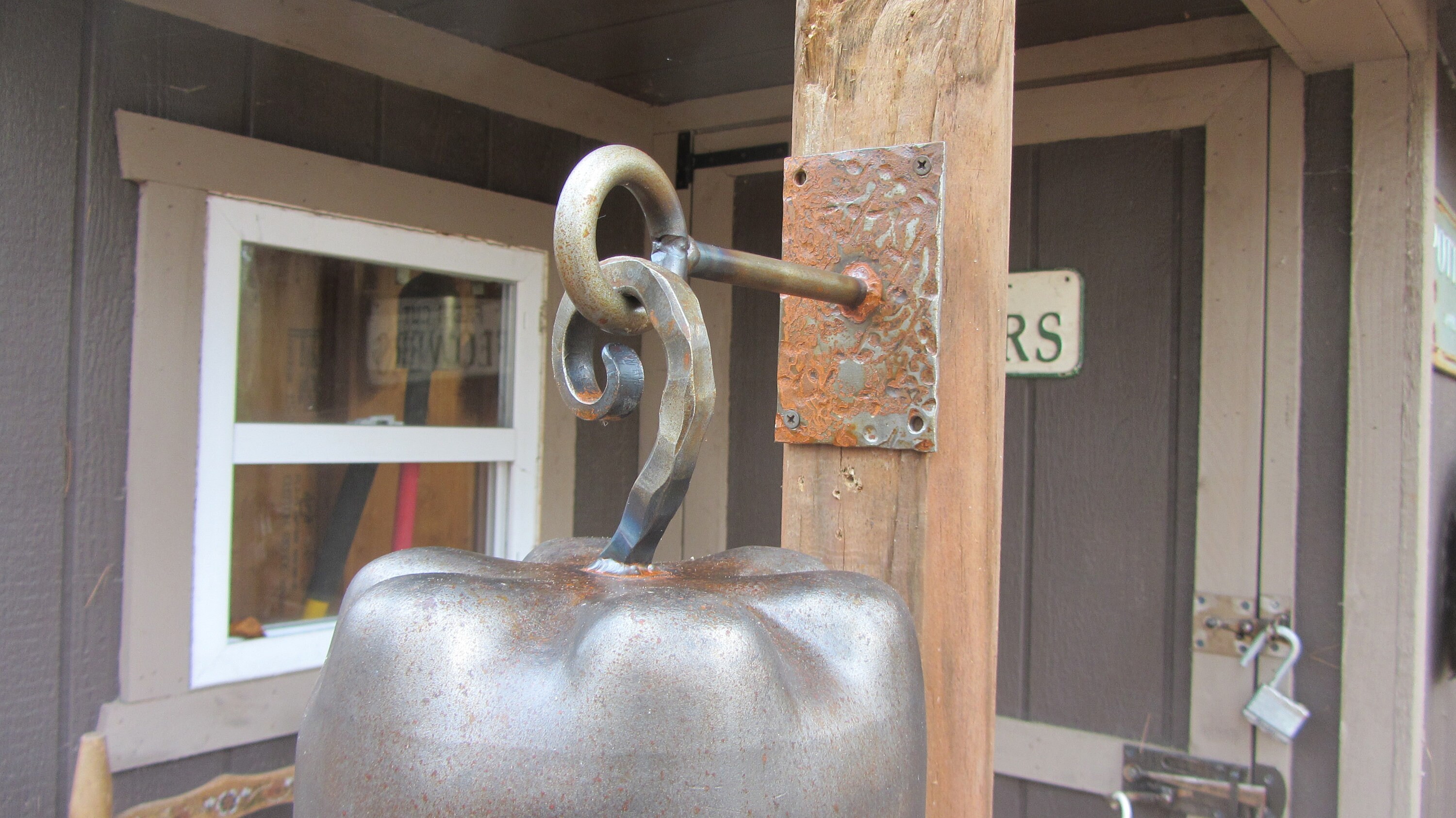 Rustic Gong, Cylinder Bell, Tank Bell, Farm Bell, Entry Bell, Yard Art ...