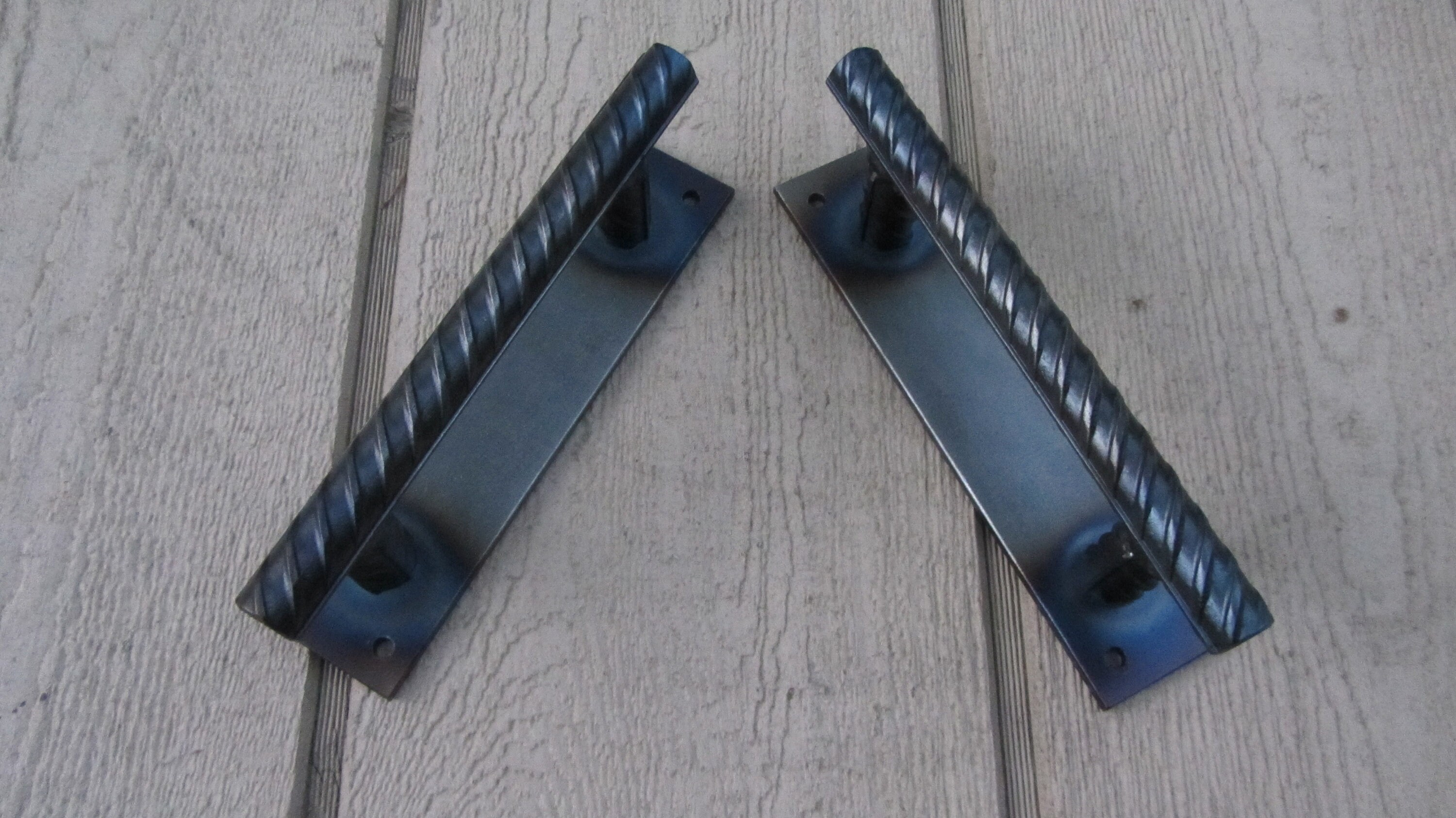 Industrial Handles, Barn Door, Rebar Door Handles - Etsy
