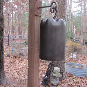 Rustic Gong, Cylinder Bell, Tank Bell, Farm Bell, Entry Bell, Yard Art ...