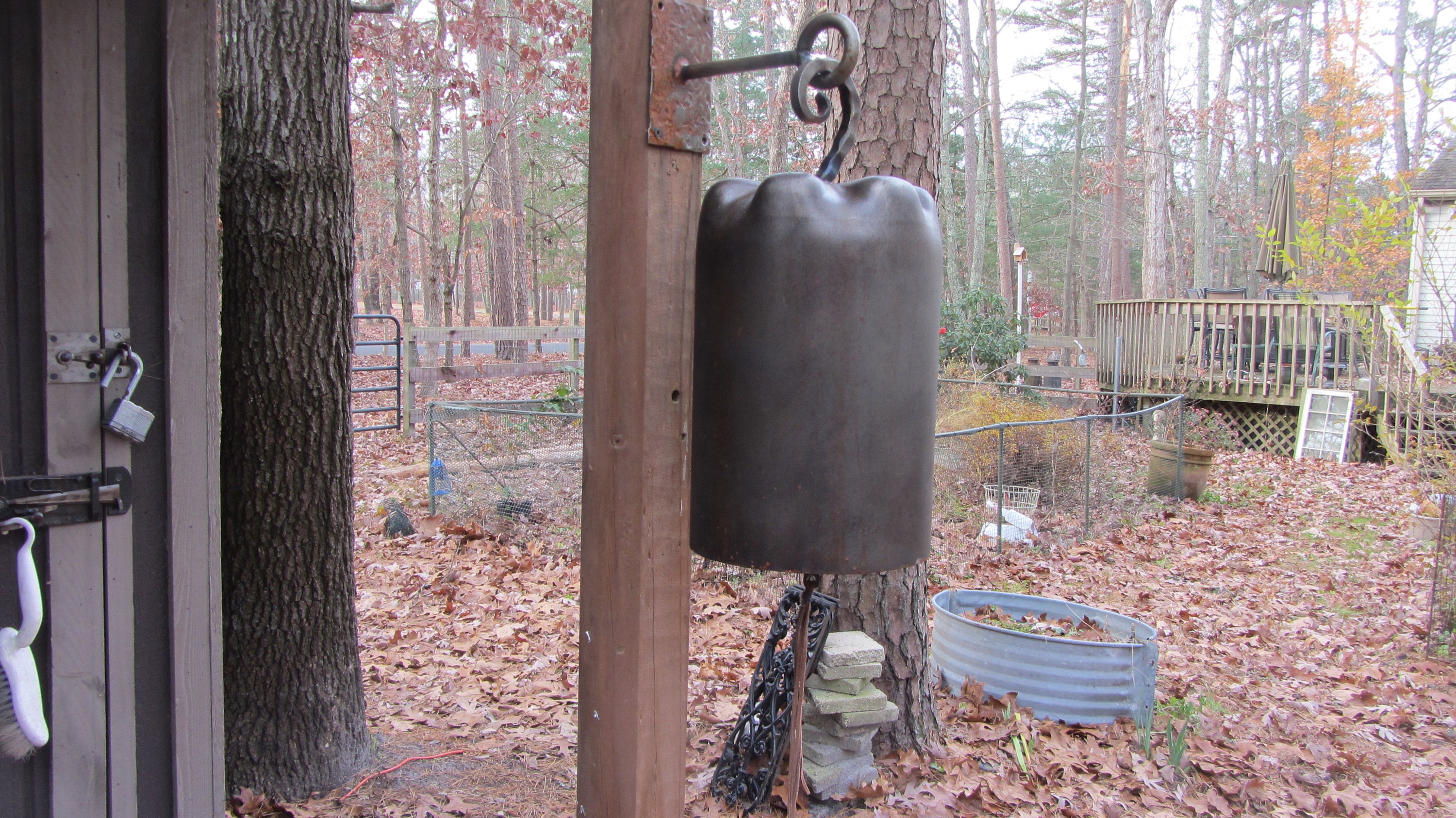 Rustic Gong, Cylinder Bell, Tank Bell, Farm Bell, Entry Bell, Yard Art ...