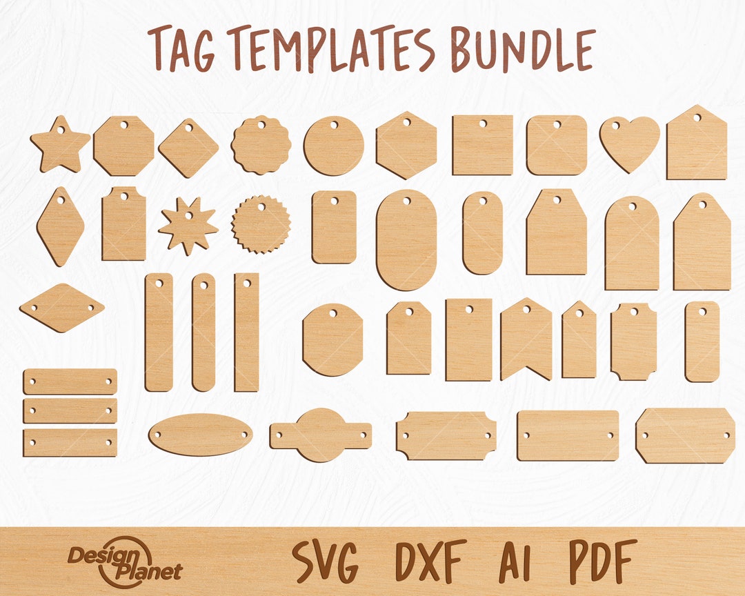 Tag Bundle SVG, Tag Template Label SVG, Tag Shapes, Shopping Tag, Laser ...