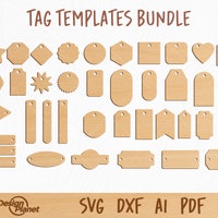 Tag Template SVG Bundle: Laser Cut Tag Shapes (digital Download) - Etsy UK