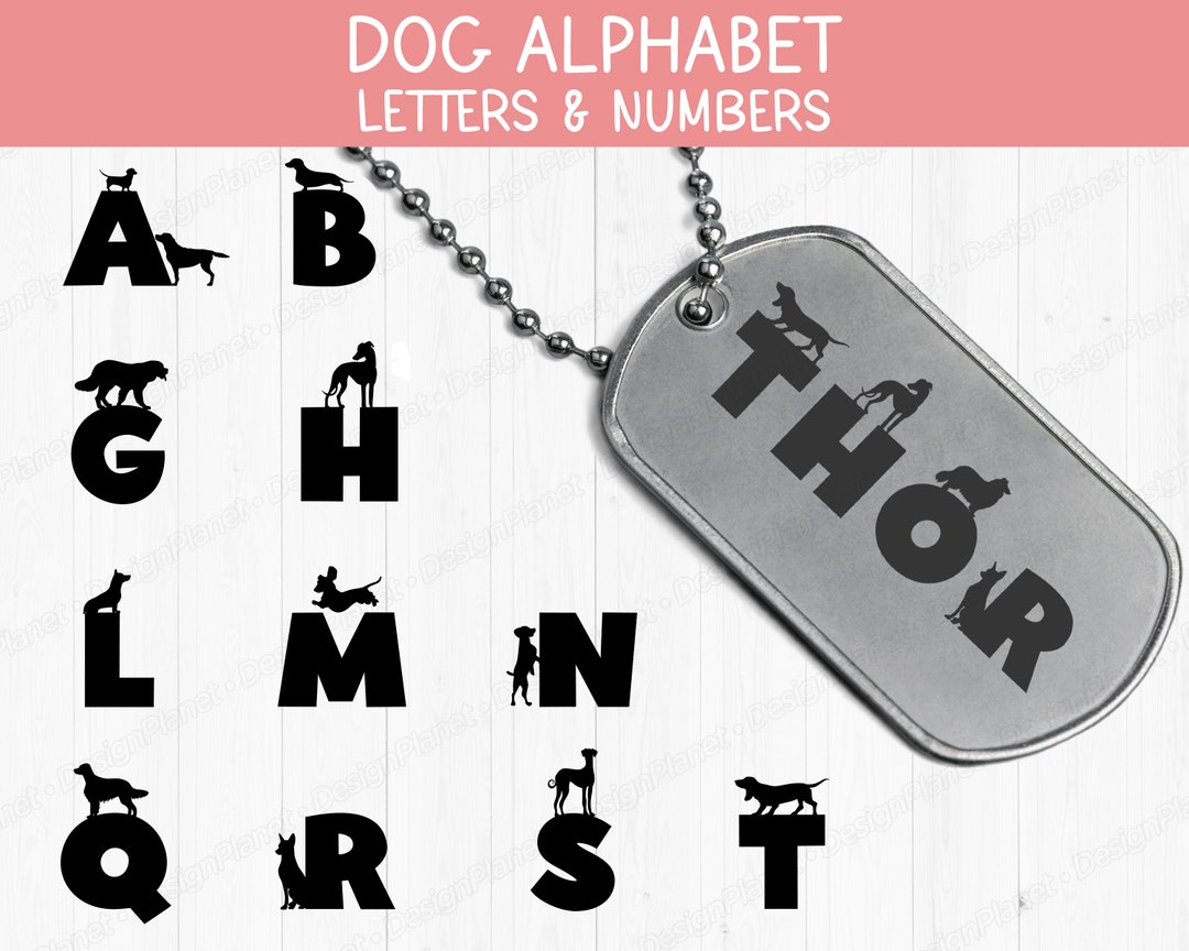 Dog Font SVG Dog Letters SVG Dog Clipart Dog Letters Dog - Etsy