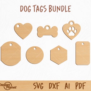 Dog Tags SVG, Dog Tag Template, Dog Name Tags, Tags Templates - Etsy